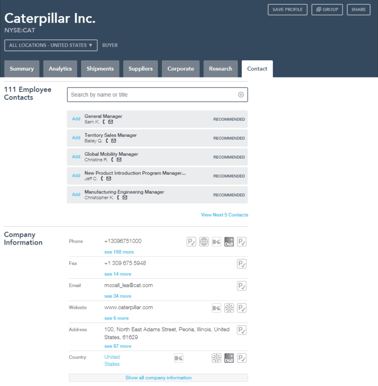 Suppliers — Panjiva